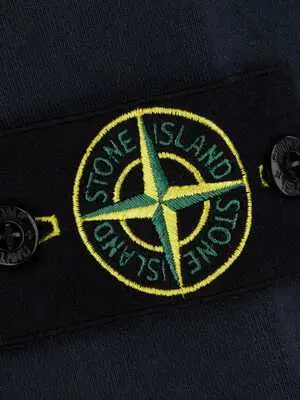 Stone Island Compass Logo Crewneck Sweatshirt - Blue