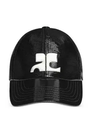 COURREGES Cap With Vinyl Ac Logo - Black