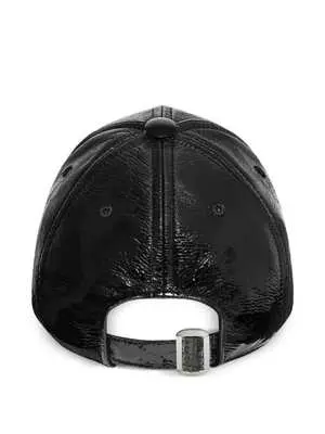 COURREGES Cap With Vinyl Ac Logo - Black