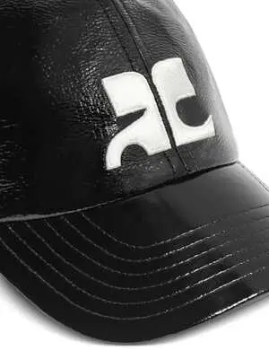 COURREGES Cap With Vinyl Ac Logo - Black