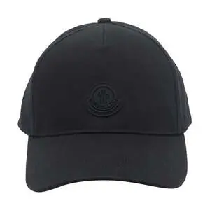 Moncler Logo Patch Baseball Cap - Black