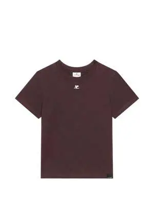 COURREGES Embroidered Logo T-shirt - Red
