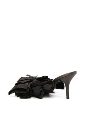 Magda Butrym Floral Appliqué Stiletto Sandals - Brown