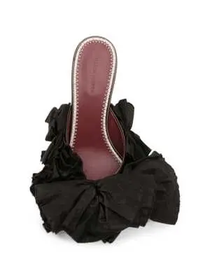 Magda Butrym Floral Appliqué Stiletto Sandals - Brown