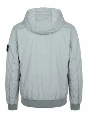 Stone Island Logo Patch Hooded Jacket - Gray