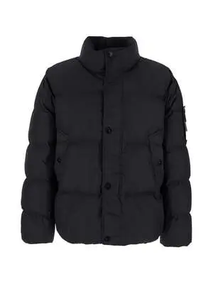 Stone Island Button-up Jacket - Black
