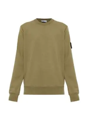 Stone Island STONE ISLAND Logo Patch Crewneck Sweater Green