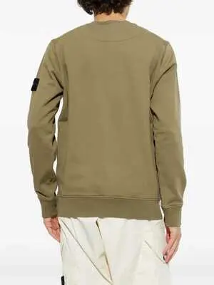 Stone Island Logo Patch Crewneck Sweater - Green