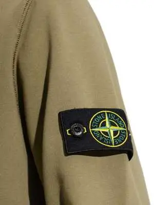 Stone Island Logo Patch Crewneck Sweater - Green