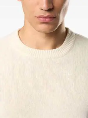 Stone Island Striped Logo Sweater - White