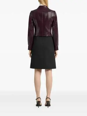 COURREGES Re-edition Vinyl Cropped Jacket - Red