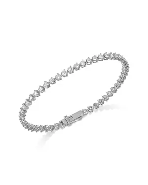 Bloomingdale'S Certified Lab Grown Diamond Tri Prong Tennis Bracelet In 14k Gold, 4.0 Tcw - White