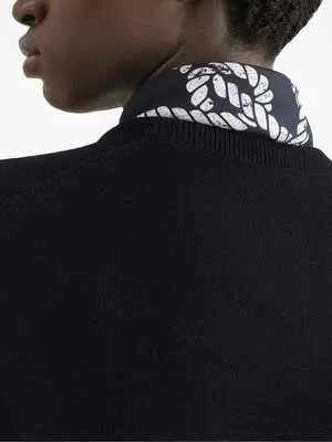 Dolce & Gabbana Embroidered Plain-knit Sweater