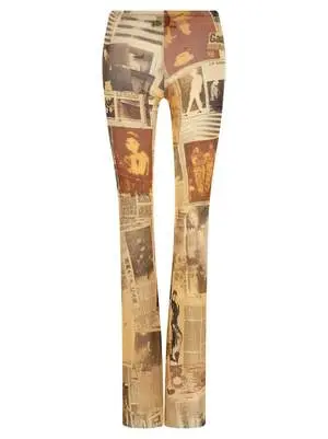 JEAN PAUL GAULTIER The Journal' Print Tulle Trousers