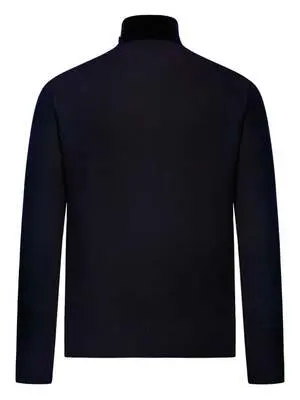 Stone Island High-neck Wool Cardigan - Blue