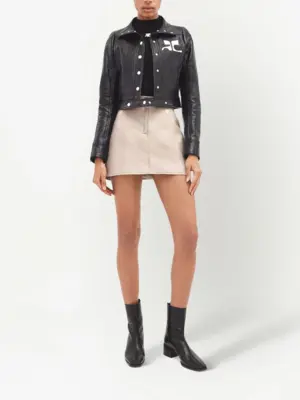 COURREGES Iconic Vinyl Jacket - Black
