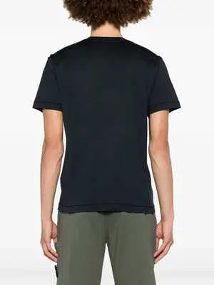 Stone Island T-shirt With Logo Appliqu - Blue