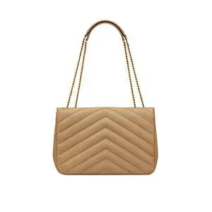 Saint Laurent Loulou Large Quilted Leather Shoulder Bag - Cream