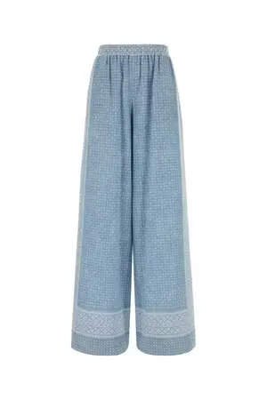 ERMANO SCERVINO Ermanno Scervino Printed Silk Wide-leg Pant - Multicolor