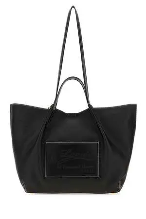 LANVIN Leather Shopping Bag - Black