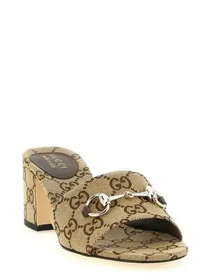 Gucci Gg Fabric Morsetto Slides