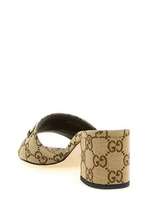 Gucci Gg Fabric Morsetto Slides
