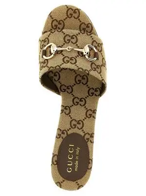 Gucci Gg Fabric Morsetto Slides