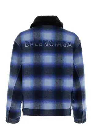 Balenciaga Embroidered Wool Bomber Jacket
