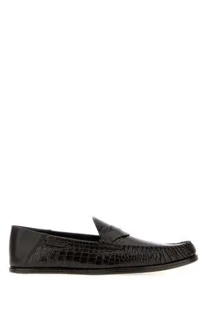 TOM FORD Dark Leather Loafers - Brown