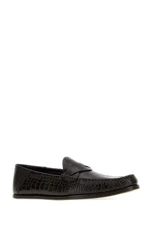 TOM FORD Dark Leather Loafers