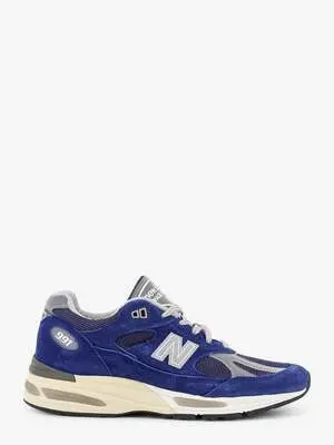 NEW BALANCE 991 Suede Sneakers With Side Logo - Blue