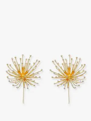 Cult Gaia Damita Brass Earrings With Finishes - Gold