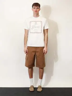 Gucci Cotton Tshirt With Firenze 1921 Print
