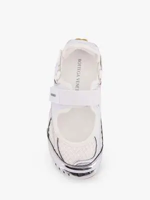 Bottega Veneta Technical Fabric And Mesh Maryjane Sneakers