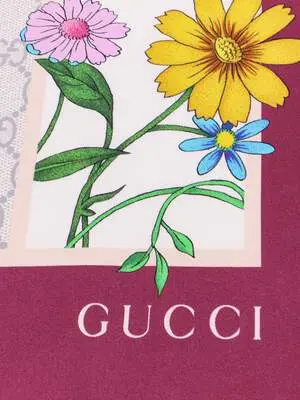 Gucci Mini Block Flora Silk Foulard