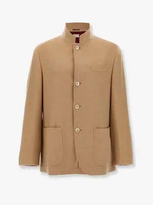 Brunello Cucinelli Cashmere And Vicuna Coat - Beige