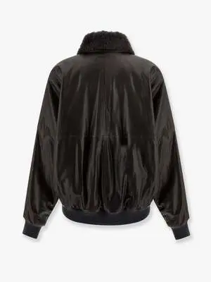 Brunello Cucinelli Aviator Leather Bomber