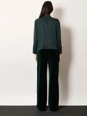 Gucci Silk Shirt With Diagonal Motif