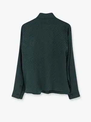 Gucci Silk Shirt With Diagonal Motif