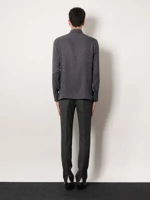 Gucci Gg Jacquard Silk Shirt