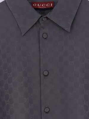 Gucci Gg Jacquard Silk Shirt