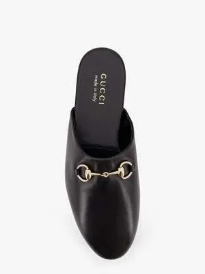 Gucci Leather Sabot With Horsebit