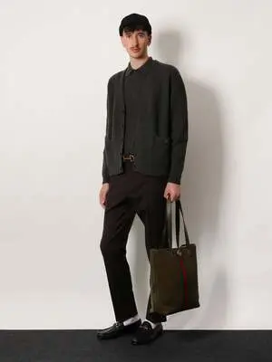 Gucci Ophidia Suede And Leather Shopping Bag