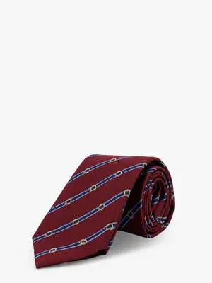 Gucci Jacquard Silk Tie - Red
