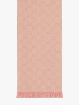 Gucci Jacquard Wool Scarf With Gg Motif