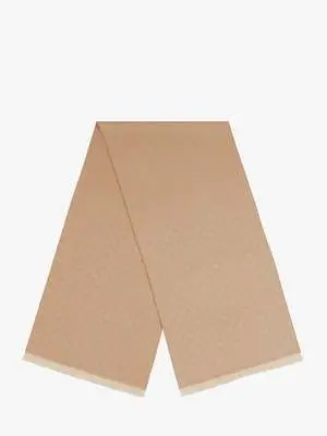 Gucci Jacquard Wool Scarf With Gg Motif - Beige