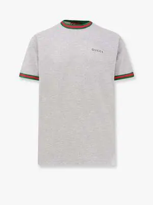 Gucci Cotton Tshirt With Web Detail