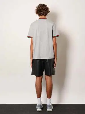 Gucci Cotton Tshirt With Web Detail