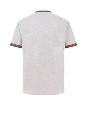 Gucci Cotton Tshirt With Web Detail