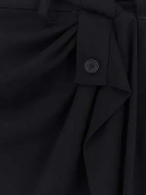 Balenciaga Draped Crepe Midi Skirt